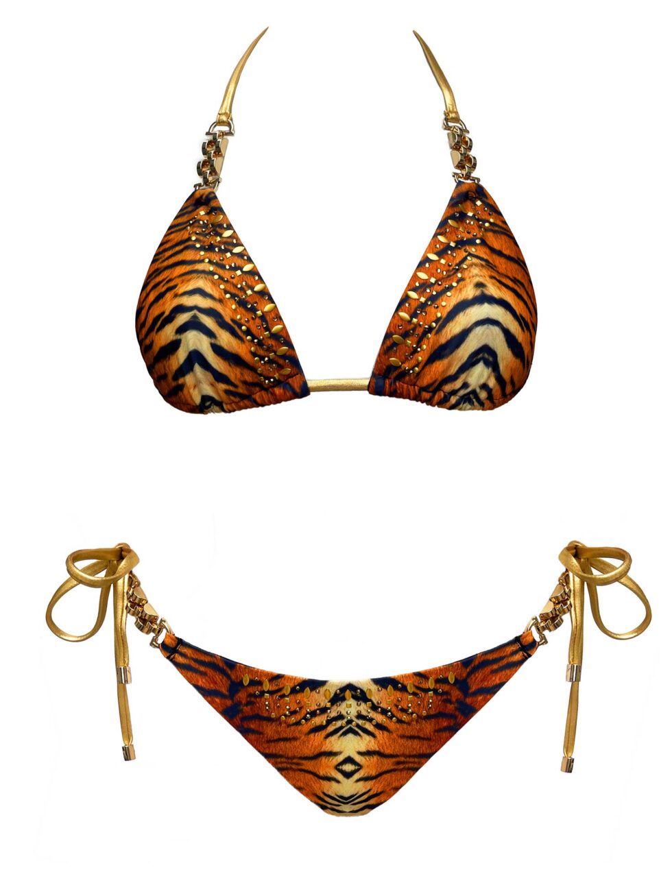 Tiger Queen: Tiger Bikini Top - Water Vixen Swim